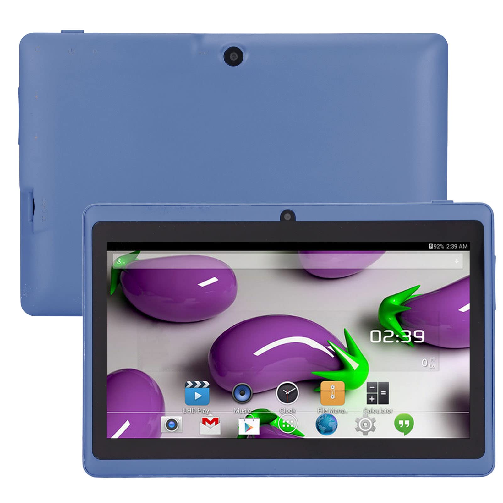 7in Tablet PC, Quad Core CPU Processor, HD Eye Protection Screen, RAM 512MB ROM 8GB, Kids Tablet Support WiFi Bluetooth Dual Camera for Android(Blue)