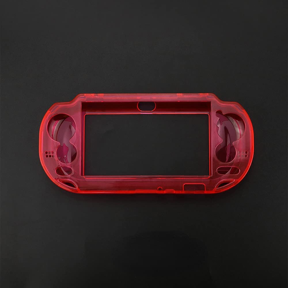 Crystal Transparent Clear Hard Case Protective Cover Skin Shell for PS Vita PSV 1000 (Red)