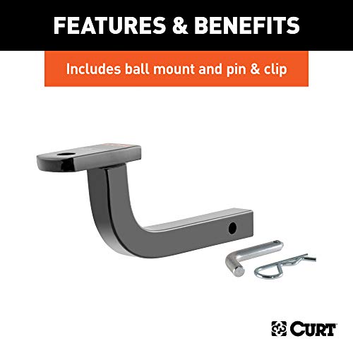 CURT 110873 Class 1 Trailer Hitch with Ball Mount, 1-1/4-In Receiver, Fits Select Scion tC