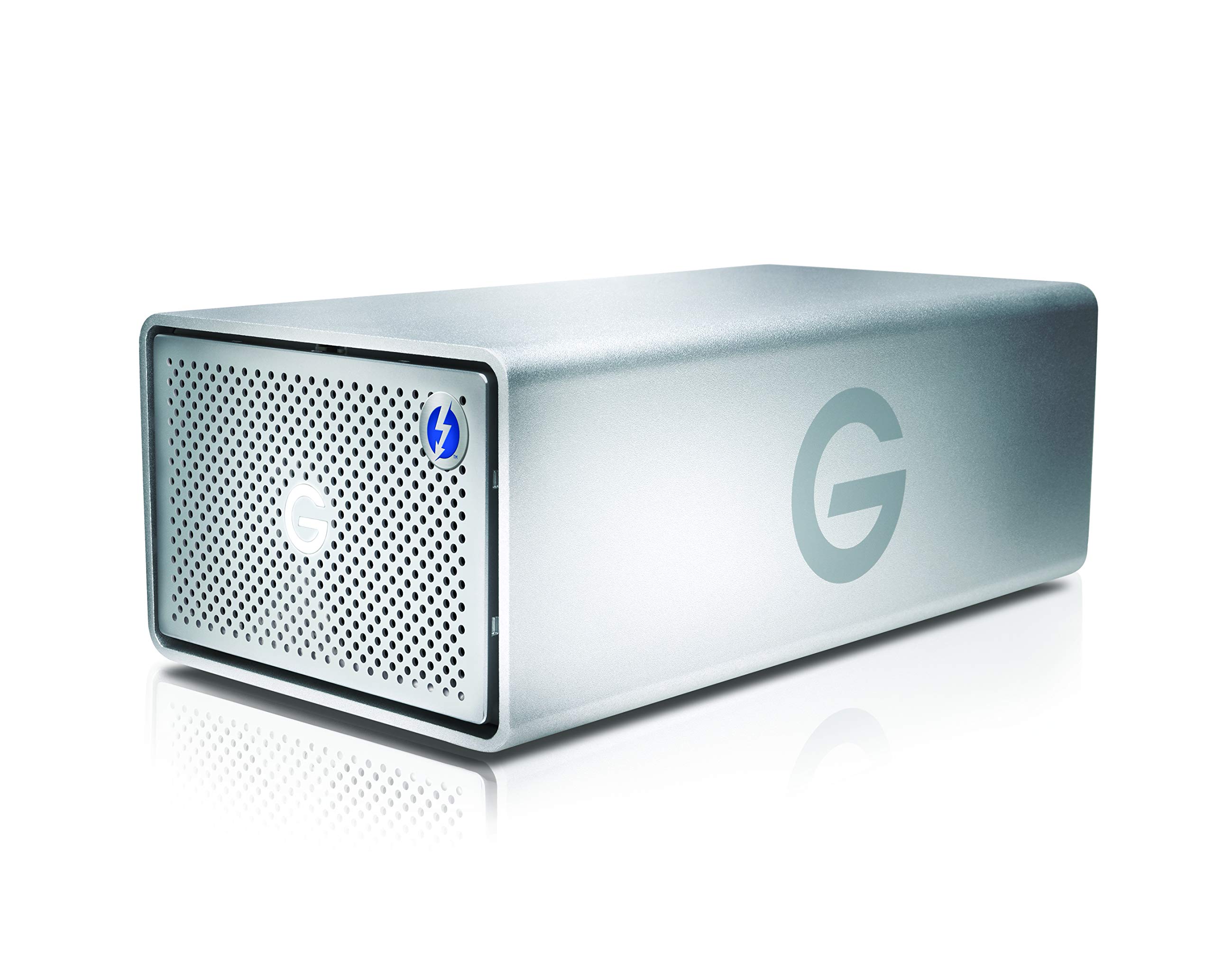 G-Technology 8TB G-RAID with Thunderbolt 3, USB-C (USB 3.1 Gen 2), and HDMI, Removable Dual Drive Storage System, Silver - 0G05748-1