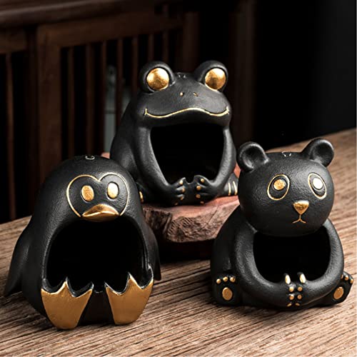 AETVRNI Mini Countertop Trash Can, Cartoon Trash Can, for Home Or Outdoor,Crafts Decoration,A