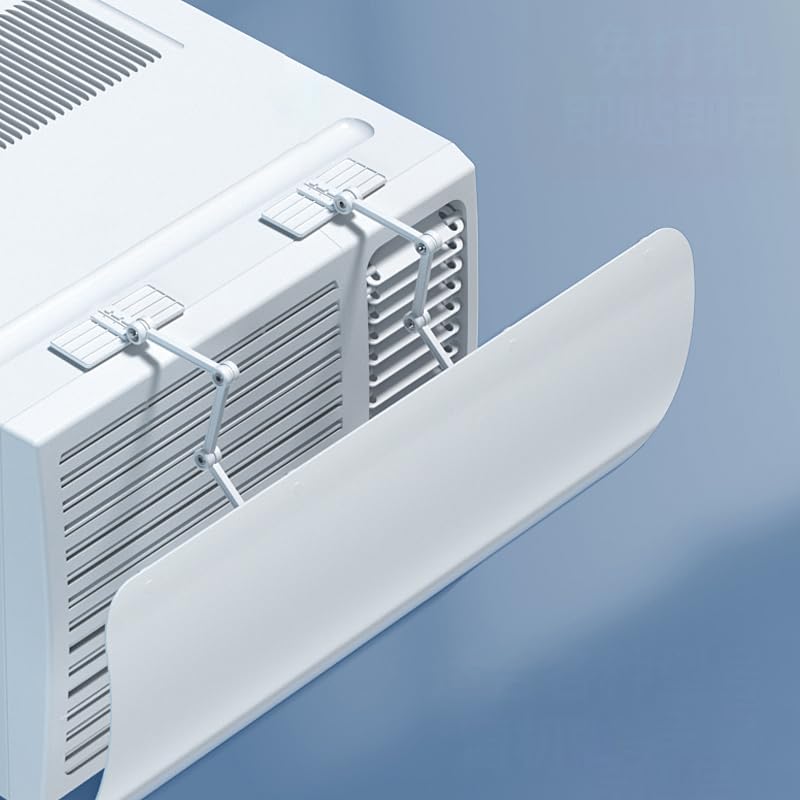 Ac Vent Deflector, Air Conditioner Deflector for Window Units, Vent Air Deflectors, Made of PVC Easy to Install, Freely Cut, White