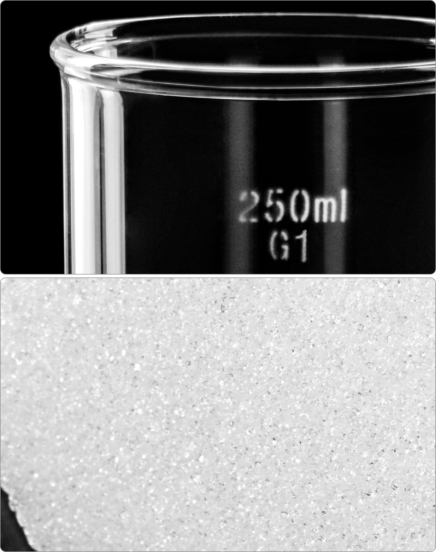 QWORK 250ml Glass Buchner Filtering Funnel and 1000 ml Erlenmeyer Flask, Thick Wall Flask with 24/40 Outer Joint