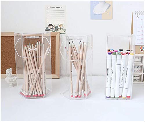 Makeup Brush Holder Square Acrylic Cosmetic Brush Organizer with Dustproof Lid Eyebrow Pencil Storage Holder Box Makeup Storage Jewellery Storage Container