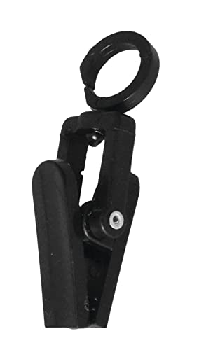 NAHANCO CC2B24 Plastic Swivel Rotating Clever Clip, 2ā, Black (Pack of 24)