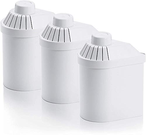 Alkanatur Filter Replacement for Pitcher (Pack of 3) - Removes Fluorides, Chlorine, Heavy Metals - Filters 400 liters of Tap Water - Replace After 3 Months - CE, ROHS, SGS Certified Water Filter