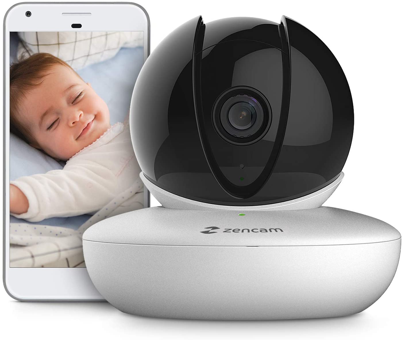Zencam WiFi Camera, Pet Dog Camera, Nanny Cam with Two-Way Audio, Baby Monitor with Cell Phone App, Pan/Tilt Wi-Fi Wireless IP Camera, 2.4Ghz Only, Micro SD Card, RTSP, Cloud, Night Vision, M1W