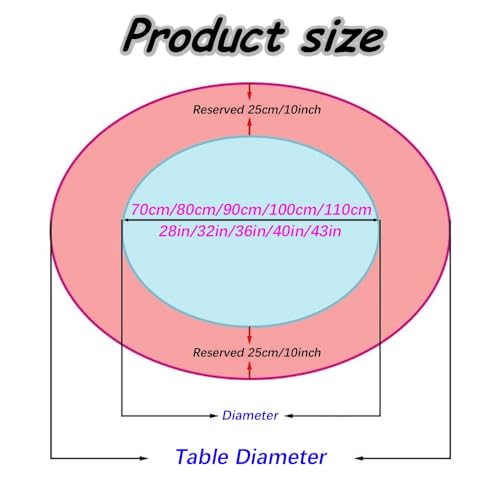 8mm Lazy Susan Turntable 28in Round Tabletop Rotating Serving Plate with Swivel Assist System Base,Heavy Duty Tempered Glass Rotating Plate for Kitchen/Parties ( Color : Clear , Size : 110cm(43in) )