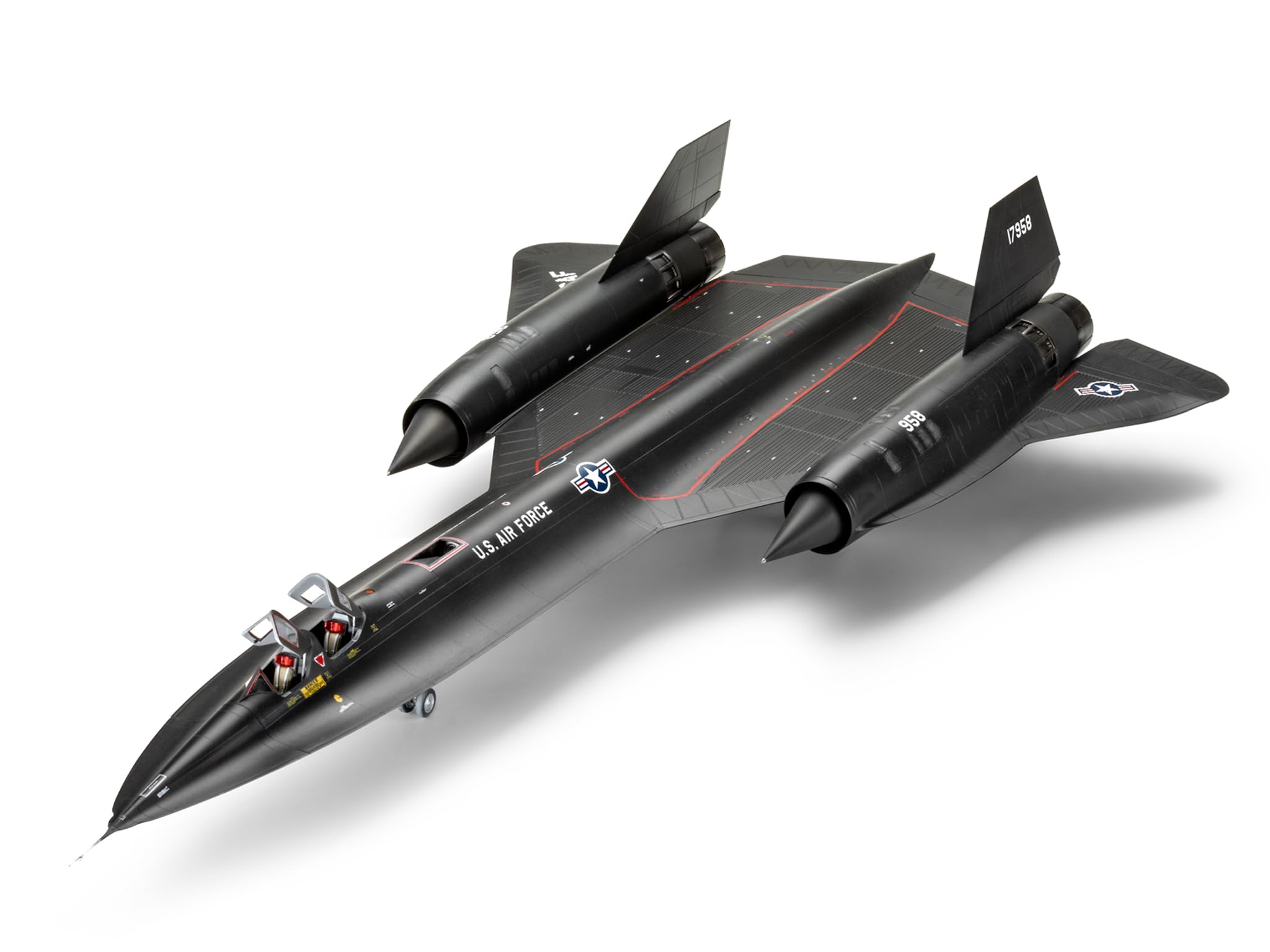 Revell Level 5 Model Kit Lockheed SR-71A Blackbird Stealth Aircraft The World's Fastest Stealth Jet 1/48 Scale Model