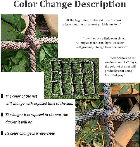 EkiDaz HXRW Rope Net Protective Safety Net Kids Climbing Frame Net Climbing Cargo Net Rope Net for Indoor Outdoor Sturdy and Durable Playground Sets for Backyards (Size : 2 * 2m(6.6 * 6.6ft))