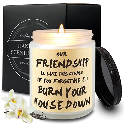 AharHora Funny Gifts for Best Friend, Humorous Scented Jar Candle Gifts for Friendship BFF Bestie Women Birthday Sister Female Going Away Moving Coworker