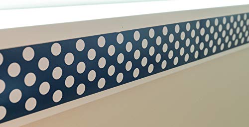 Youngever 52.5 ft Bulletin Board Borders Border for Classroom Decoration, Black Polka Dot Bulletin Border