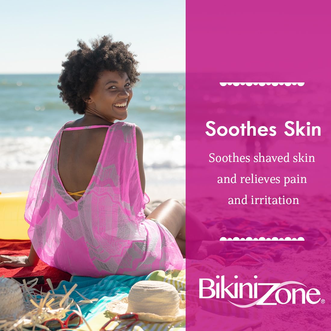 Bikini Zone Medicated After Shave Gel Lidocaine Razor Bump Relief, 1 Oz, 3 Pack