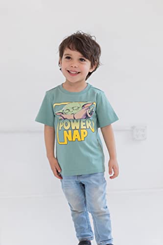 STAR WARS The Mandalorian The Child Toddler Boys 3 Pack T-Shirts Green/Blue/Gray 5T