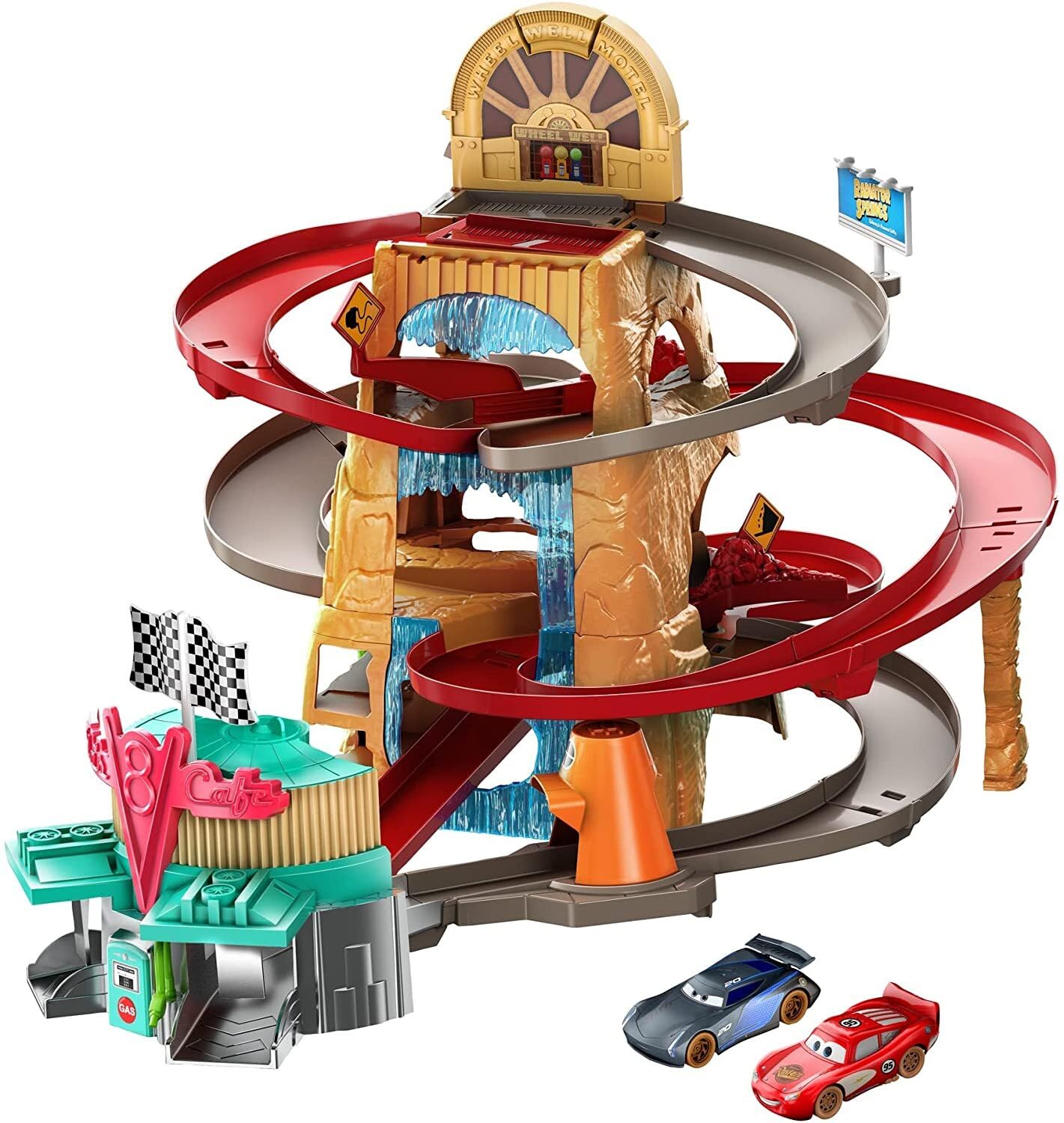 ​Disney and Pixar Cars Toys, Playset with 2 Vehicles, Radiator Springs Mountain Race ​​​