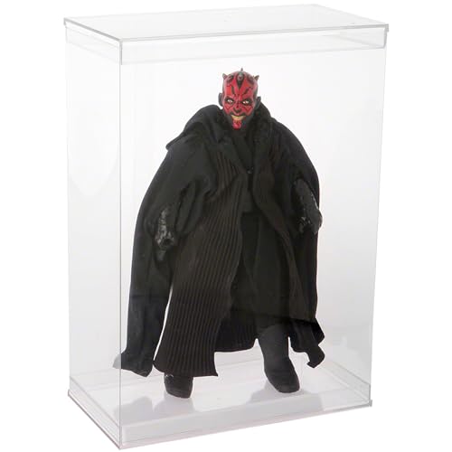 DollSafe Deluxe Clear Folding Display Case with Acrylic Top and Base for 11-12 inch Dolls or Action Figures, 9.5" W x 5" D x 13" H, Pack of 5