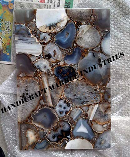 Agate Table, Wild Agate Stone Table, Rectangle Agate Table, Agate Stone Table Home Decor, Customize Sizes 24X48