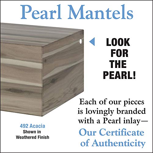 Pearl Mantels 492-60-WEATHER Acacia Wood Fireplace Mantel Shelf, 60", Weathered Finish