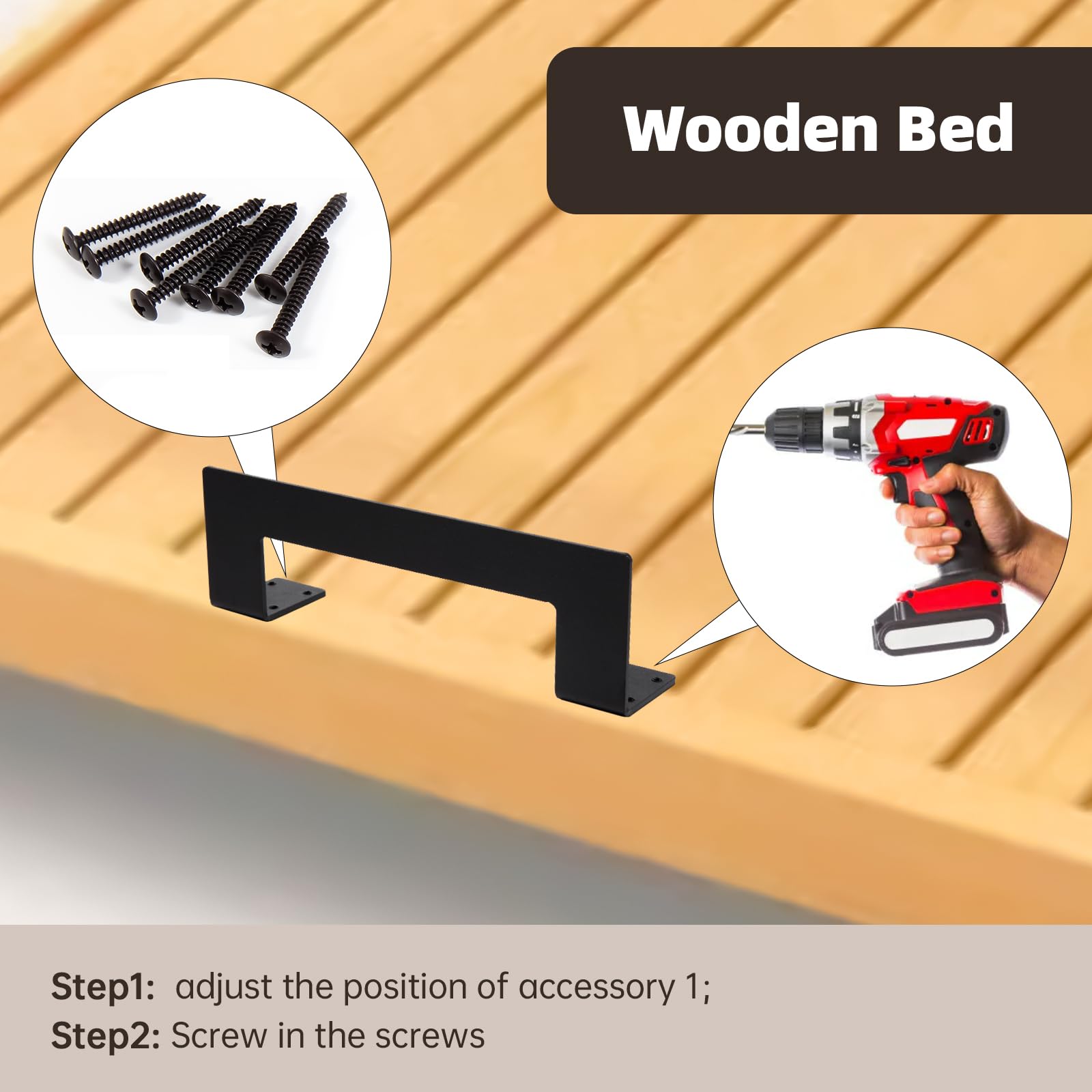 Foboull Bed Frame Non-Slip Mattress Gripper - Mattress Slide Stopper to Keep Mattress from Sliding - Simple and Effective, Suitable for All Bed Types (1PC, Black)