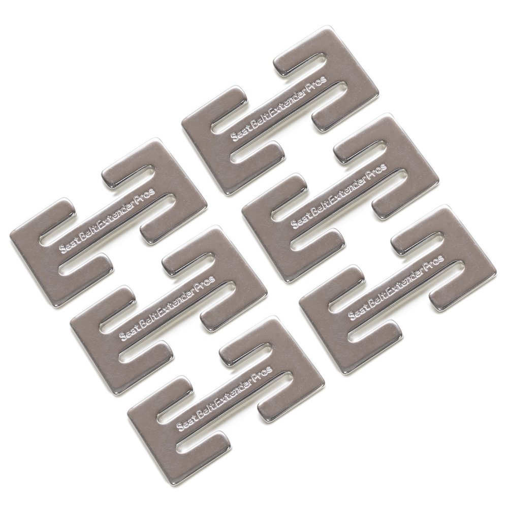 Frankie Seat Belt Adjuster - Pack of 6 - Super Sturdy and Durable - Won't Break Even After Decades of Use Unlike Flimsy Plastic Items - Stops Seatbelt from Strangling/Choking You, Breathe Again
