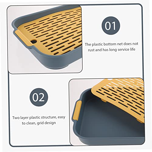 POPETPOP 2pcs Box Rabbit Toilet Outdoor Litter Box Square Serving Tray Litter Box for Large Cat Pet Pan Bedding Box Potty Trainer Corner Litter Box Rabbit Litter Tray Plastic Bunny Potty Pp