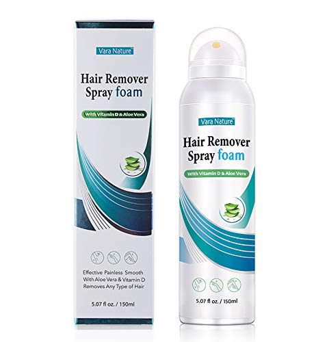 Premium Hair Removal Spray Foam | Body & Intimate Hair Removal Cream for Women & Men | Painless Depilatory Cream with Aloe Vera & Vitamin E | Vara Nature