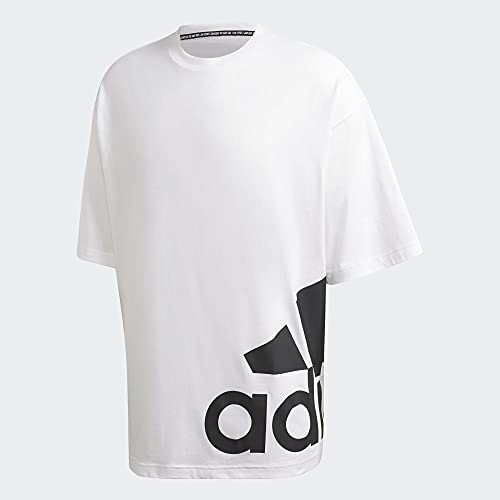adidas mens Big Badge of Sport Boxy Tee White/Black XX-Large