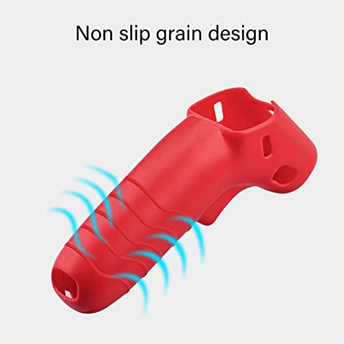 AYNEFY Drone Controller Rocker Sleeve, Space Saving Soft Reasonable Hole Reservation Lightweight Drop Resistant Drone Rocker Silicone Protector with Lanyard for FPV (Red)
