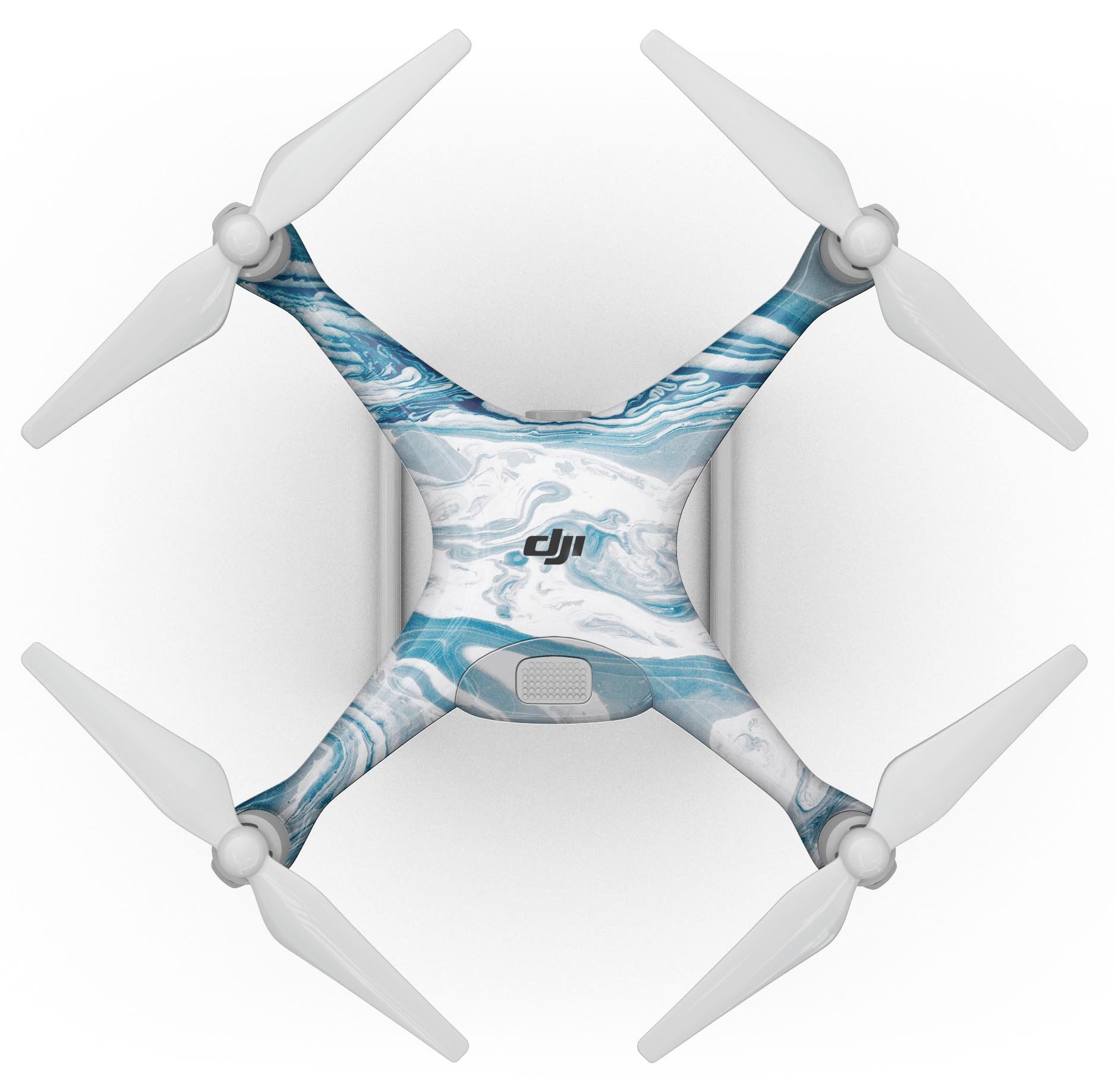 Design Skinz Design Skinz Mixtured Blue 57 Textured Marble Full-Body Wrap Decal Skin-Kit Compatible with The Drone DJI Inspire 1