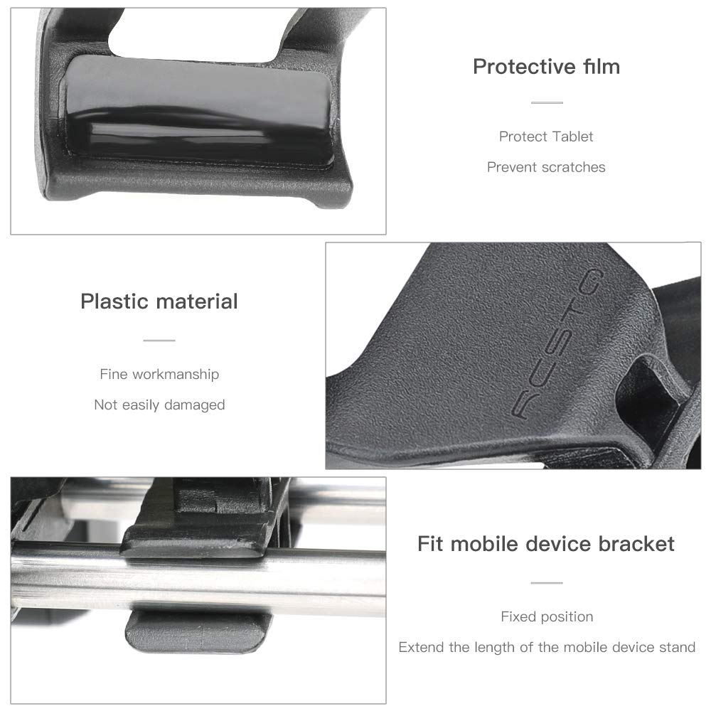 RCGEEK Tablet Clip Mount Holder Extender Kit Compatible with Air 3 / Mini 3 Pro/Mini 2 / Mavic 3 / Air 2 / Air 2S Drone Controllers Removeable Extended Stand Accessory