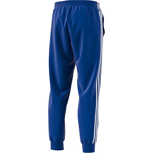 adidas mens Essentials 3-Stripes Tapered Cuffed Pants Team Royal Blue/White Large/Long