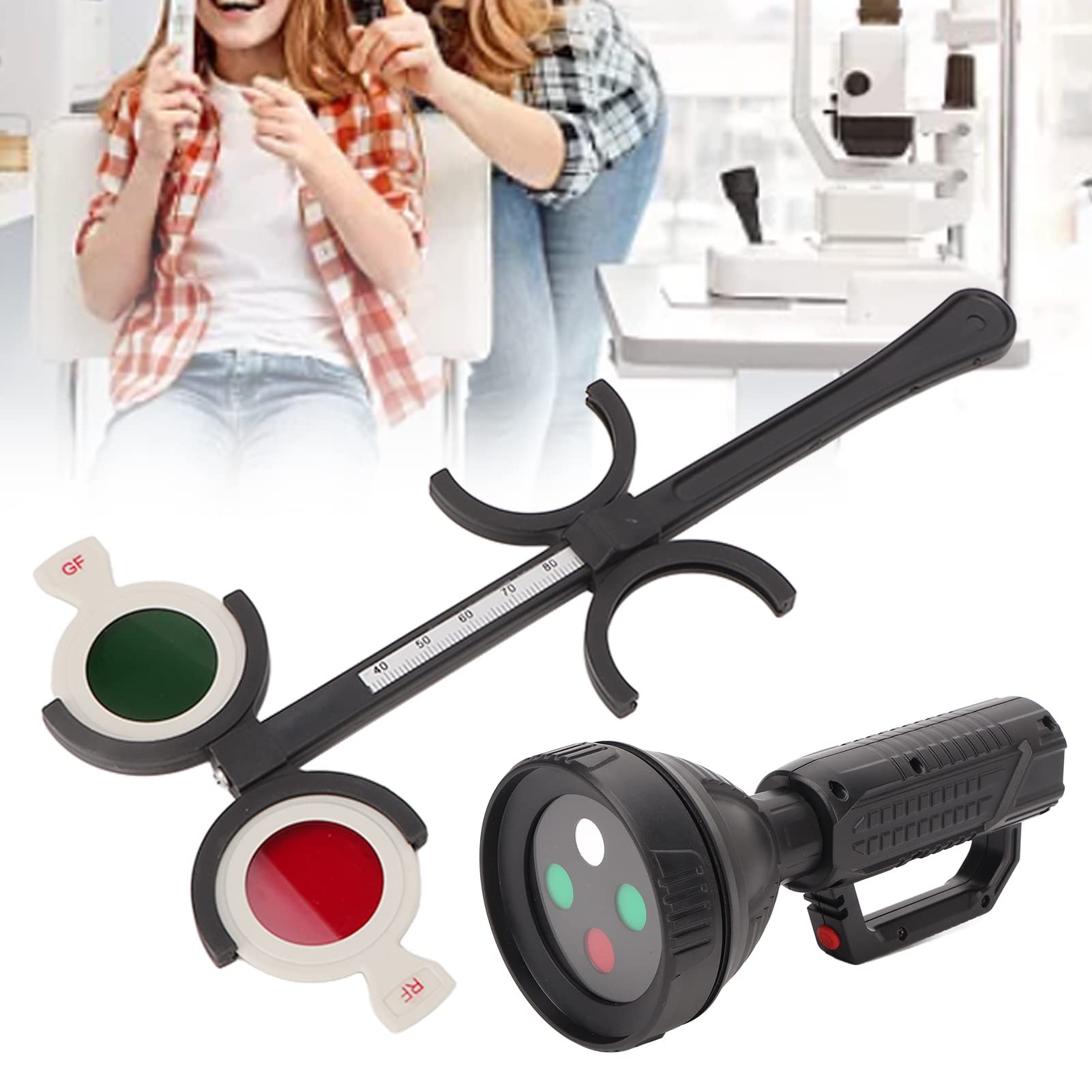 4 Dot Test Light, Red Green Lens Improve Clarity 4 Dot Vision Test Light Accurate Complementary Colors for Amblyopia