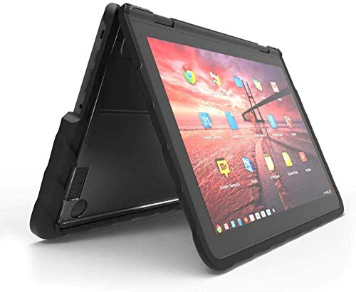 Gumdrop DropTech Laptop Case Fits Lenovo 300e Chromebook (1st Gen ONLY). Designed for K-12 Students, Teachers and Classrooms – Rugged, Shockproof Bumpers for Reliable Device Protection– Black