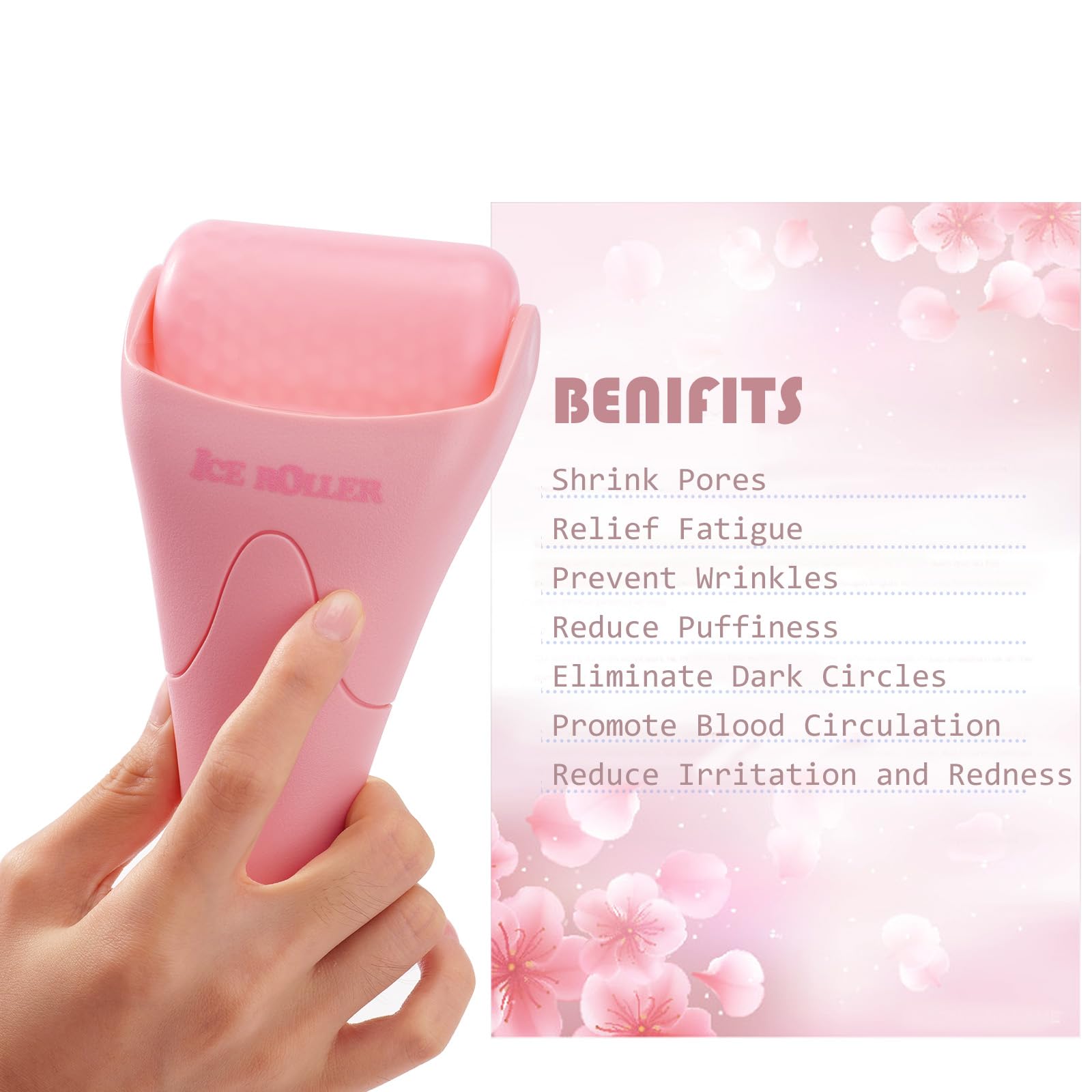AFOUNDA Ice Rollers for Face and Eye, 2 Packs Skincare Tools, Facial Rollers for Face Wrinkles Fine Lines Puffiness Stick Massager Self Care Gifts for Men Women