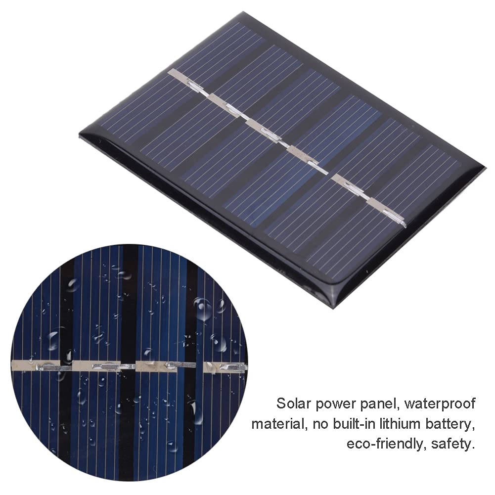 4Pcs 3V 0.3W Polycrystalline Silicon DIY Safety Solar Power Charging Panel with Cable 65x48mm