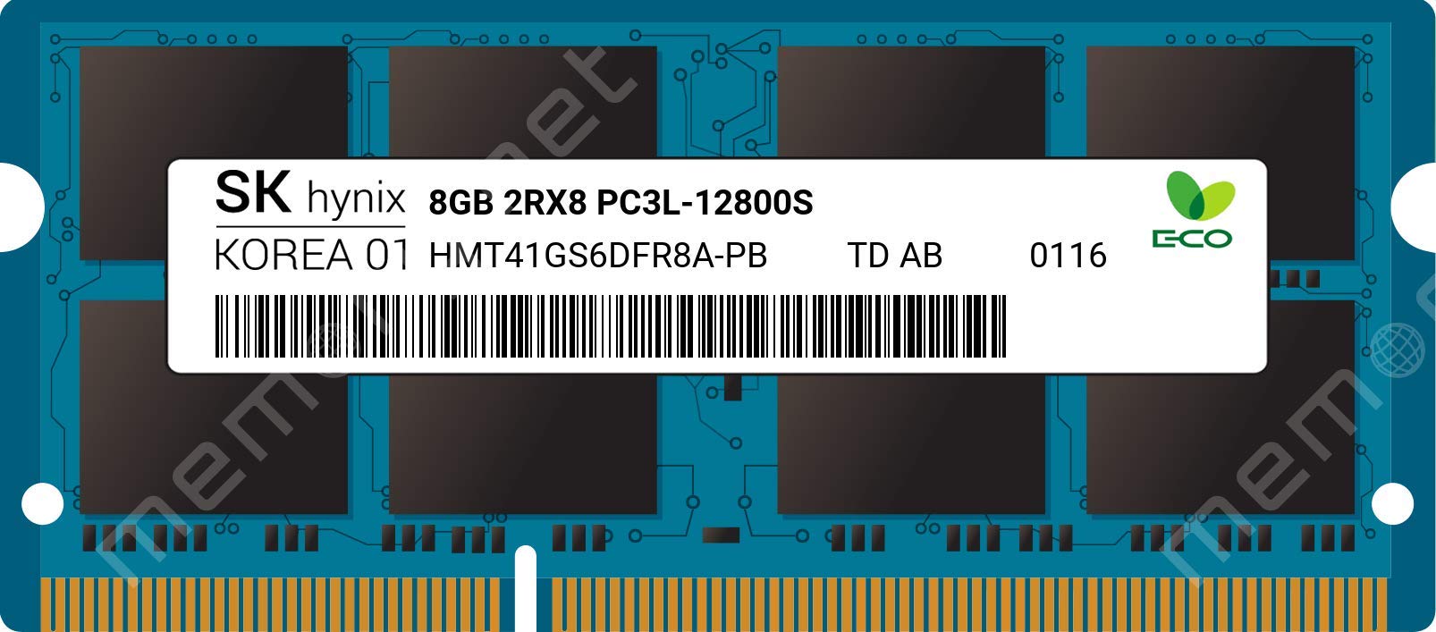 FTG International HMT41GS6DFR8A-PB 8GB 2Rx8 PC3L-12800S-11-13-F3 DDR3 1600MHz Black SO-DIMM Laptop, Small Form Factor Desktop RAM