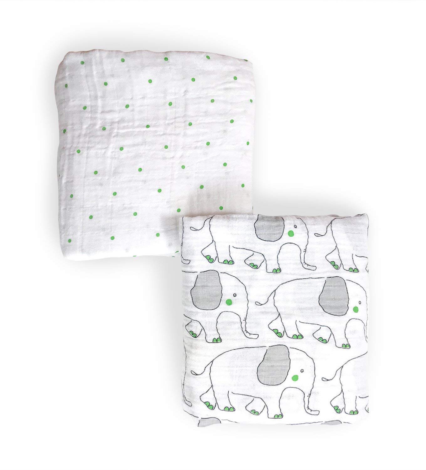 Cute New York Printed Pre-Washed Muslin Blanket, Green