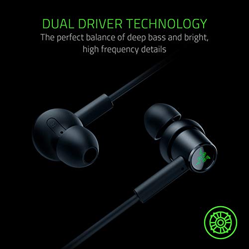 Razer Hammerhead USB-C Active Noise Cancellation (ANC) Earbuds DAC - Custom-Tuned Dual-Driver Technology - in-Line Mic & Volume Control - Aluminum Frame - Braided Cable - Matte Black