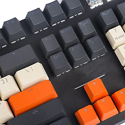 Carbon Miami PBT Double Shot Shine Through ANSI Backlit Keycaps for MX Mechanical Keyboard Melody 96 KBD75 68 61 87 104 Keychron(Only Keycap) (Carbon)