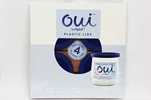 Oui Lids for Yoplait Yogurt Container 4 Pack Blue