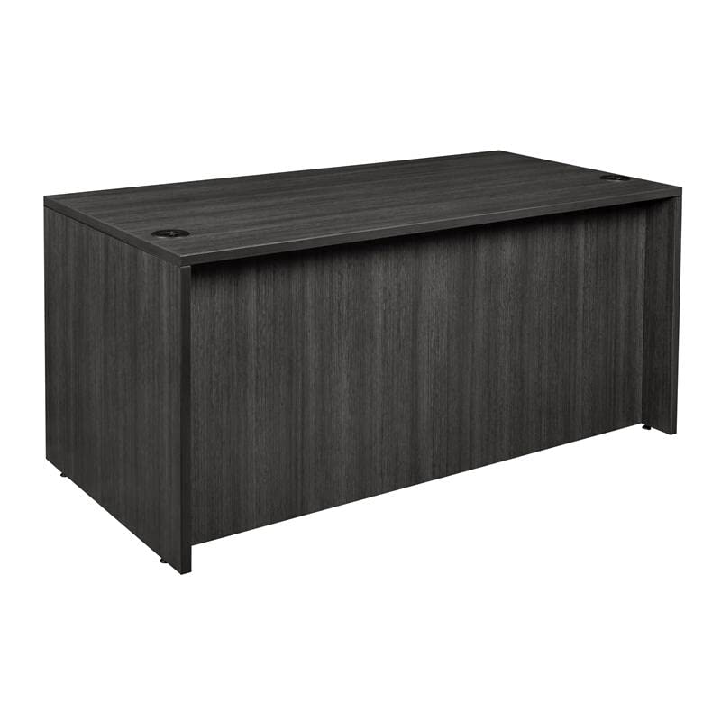 Regency Legacy Double Pedestal Desk with Five Drawers, 66", Ash Grey