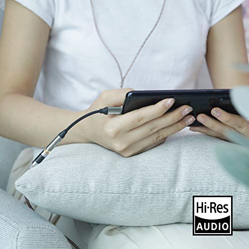 Nillkin USB C to 3.5mm Headphone Adapter,USB Type C to 3.5mm Headphone Audio Jack Hi-Fi DAC Chip Cable Adapter for Galaxy S20 Ultra/S20+/Note 10,iPad Pro 12.9/11,One Plus 8/7 Pro,Pixel 4/3/2,Silver