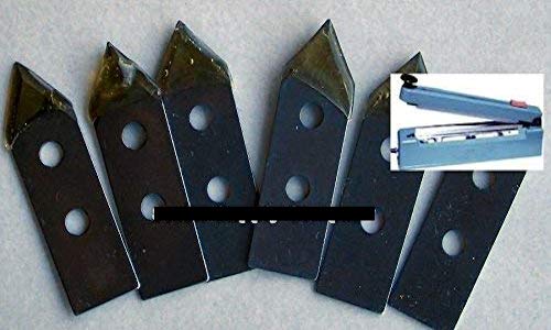 Cutter Blades for Impulse Sealer with Sliding Cutter fits Most All Machine Models,(6) Six Pack