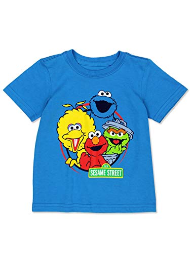 Sesame Street Boys’ Short Sleeve T-Shirt for Infant and Toddler – Blue or Red