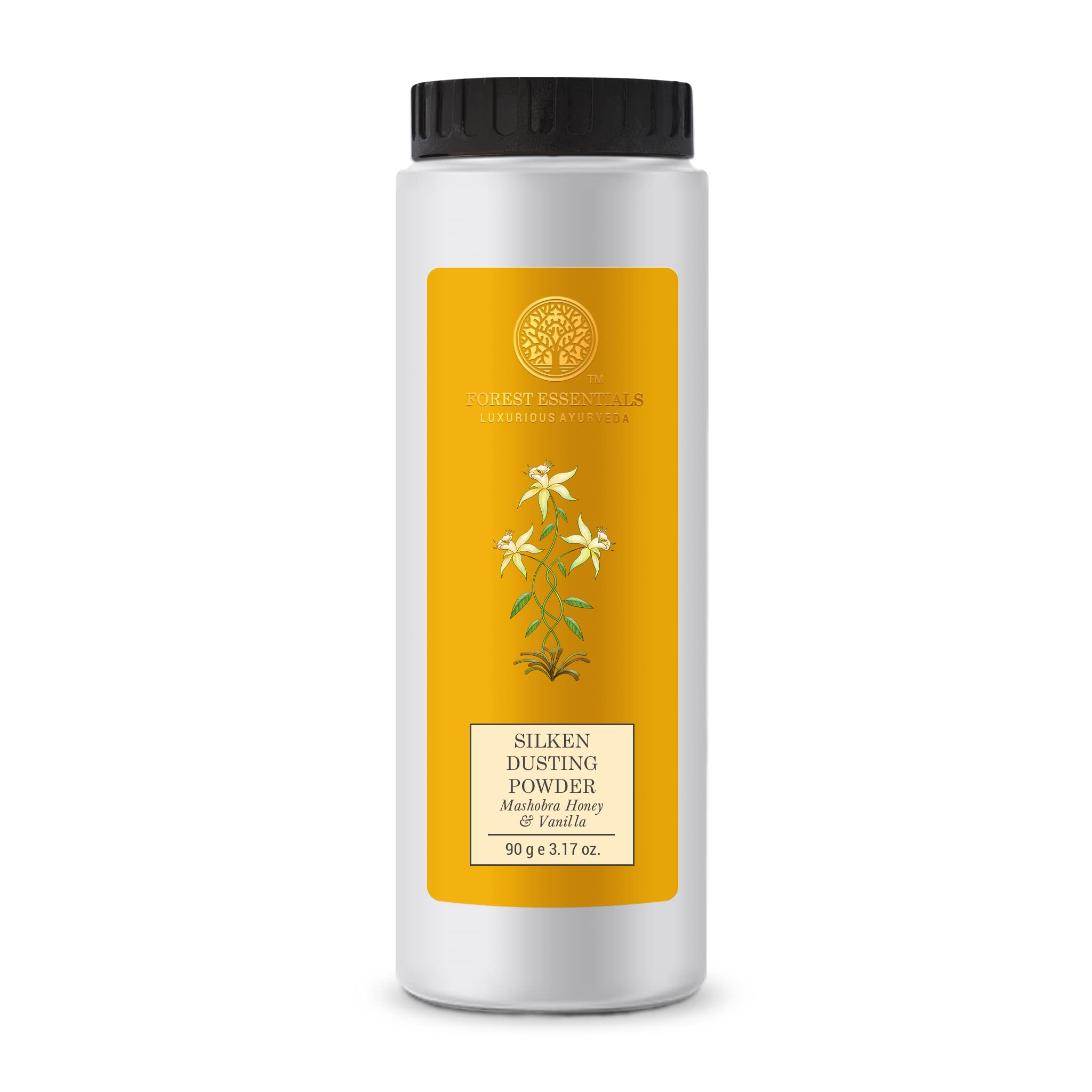 Forest Essentials Silken Dusting Powder, Mashobra Honey and Vanilla, 100g