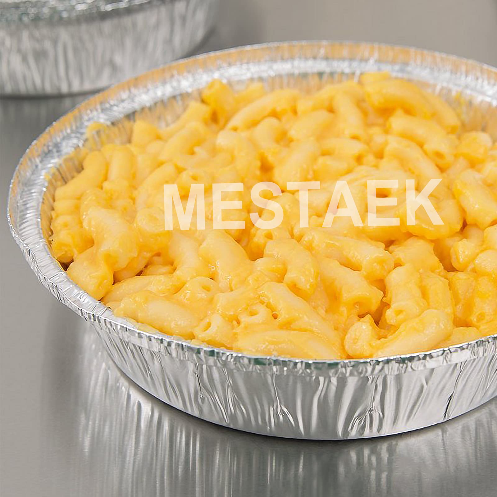 MESTAEK 9" Aluminum Foil Pans with Clear Lids 50 Pack,Heavy Duty Disposable Containers for Roasting,Storing,Baking,Cooking,Recyclable