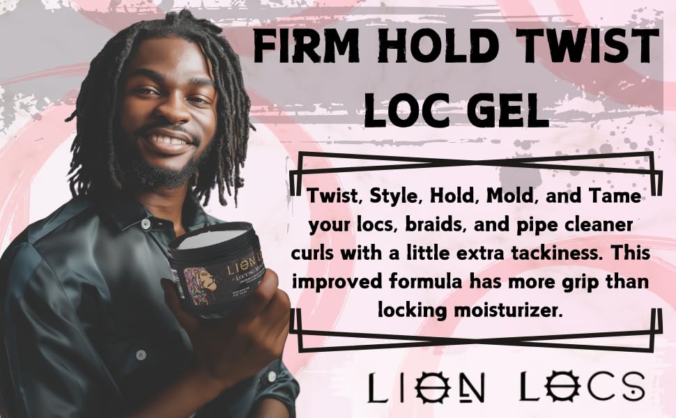 Lion Locs Hair Locking Dreads Moisturizer for Dreadlocks, Locks, Microlocs, Interlocks, Braidlocks, Braids, Fauxlocs, Twistlocks, or Sisterlocks (8oz) (Firm)
