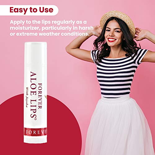 Forever Living - Forever Aloe Lips - Ultimate Lip Care for Any Weather - Moisturizing Lip Balm with Aloe, Jojoba & Beeswax - Vegan - Pack of 12