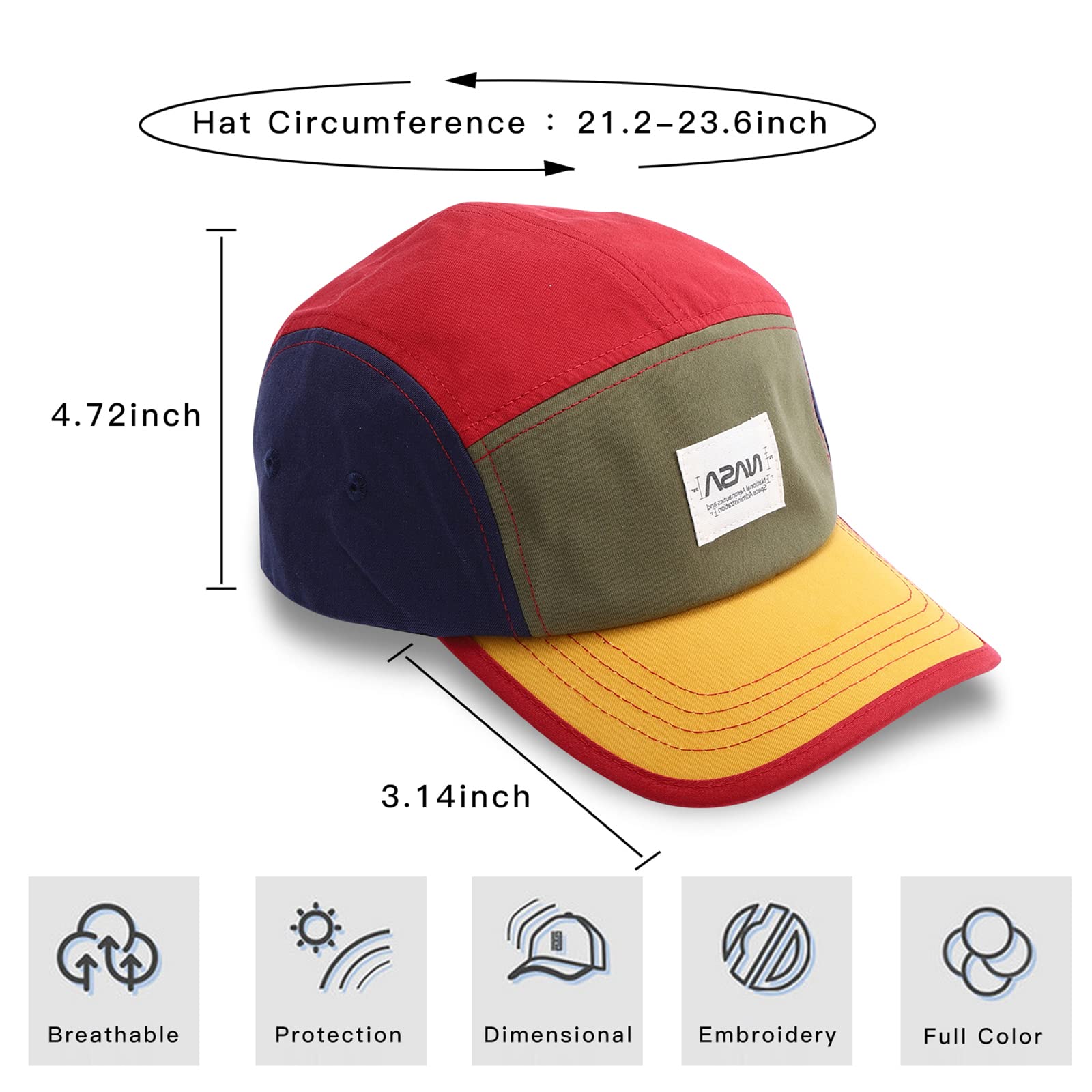 4 Packs Workout Cotton Baseball Caps Adjustable Washable Snapback Hat Fashion Colorful Golf Cap for Women Men All Season