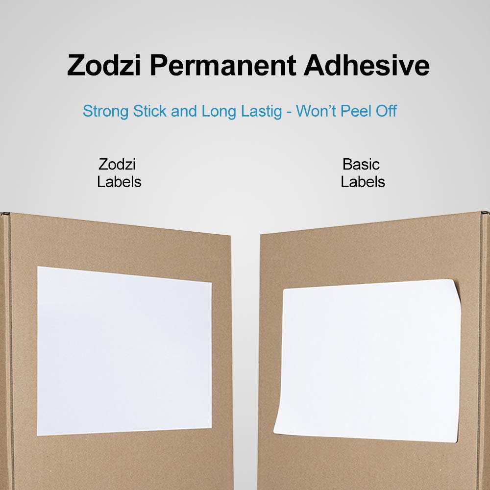 4x6 Thermal Direct Shipping Labels, Shipping Label Printer Paper ?Fan-Fold Mailing Labels for Desktop Label Printer, Self-Adhesive Compatible with Zebra, Rollo, Dymo, MUNBYN, USPS 4" x 6", 500-Pack